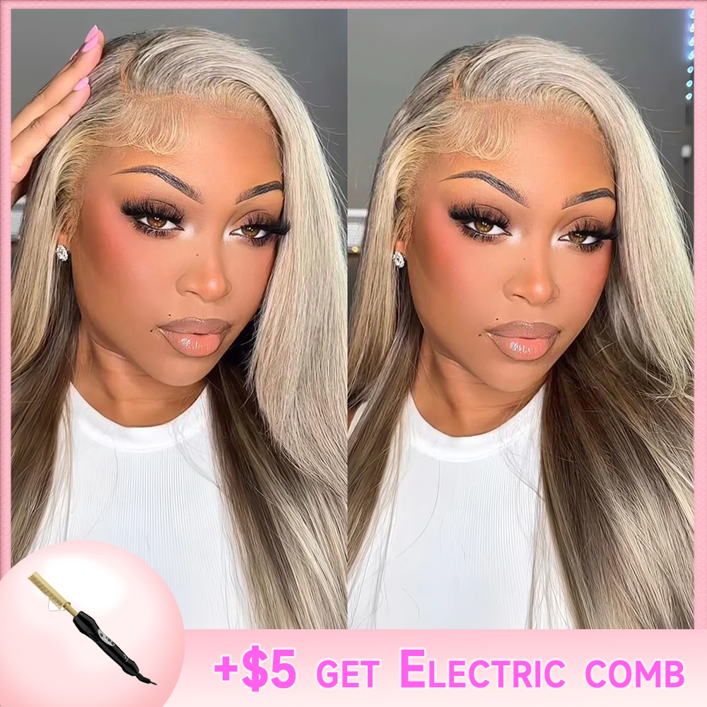 Vanlov Hair Straight Lace Front Wigs Glueless Human Hair Wear and Go ...